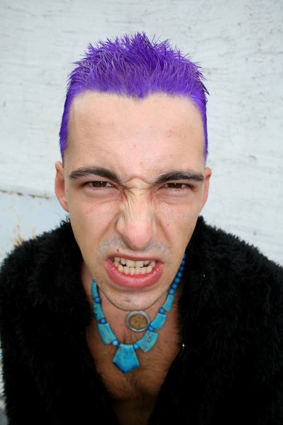 Angry punk close stock image. Image of rebel, colored - 1331565
