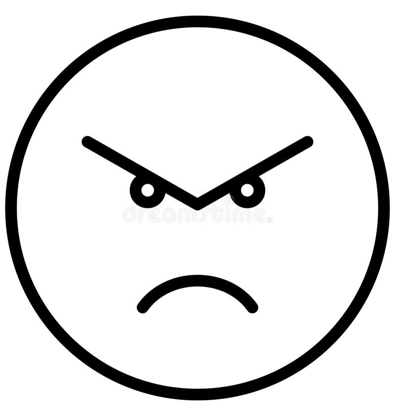Angry, Rage Vector Isolated Icon Which Can Easily Modify or Edit Stock ...