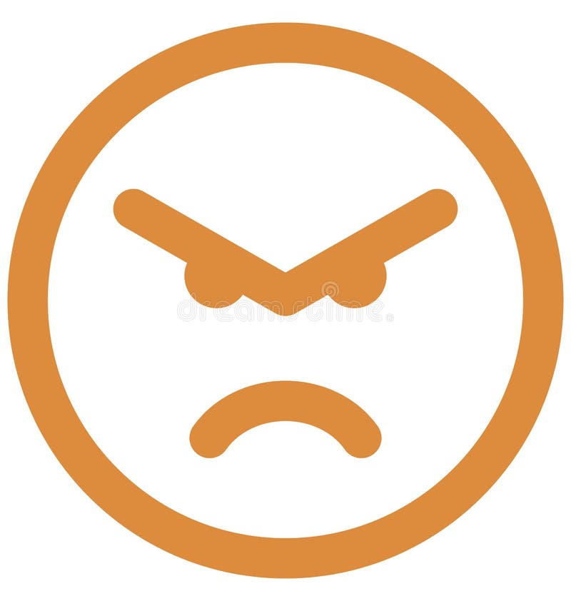 Rage, Gaze Emoticon Vector Isolated Icon Which Can Easily Modify or ...