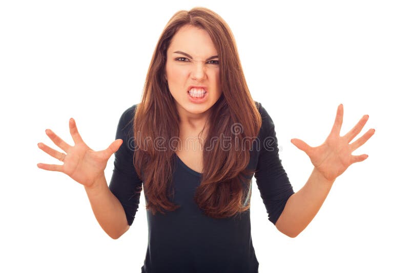 Angry and rage woman stock photo. Image of woman, cute - 31314174