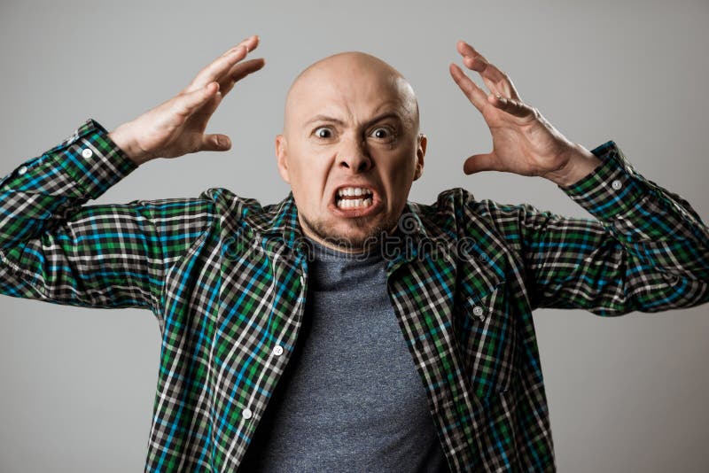 Angry Rage Young Man Shouting Over Beige Background Stock Photos - Free ...