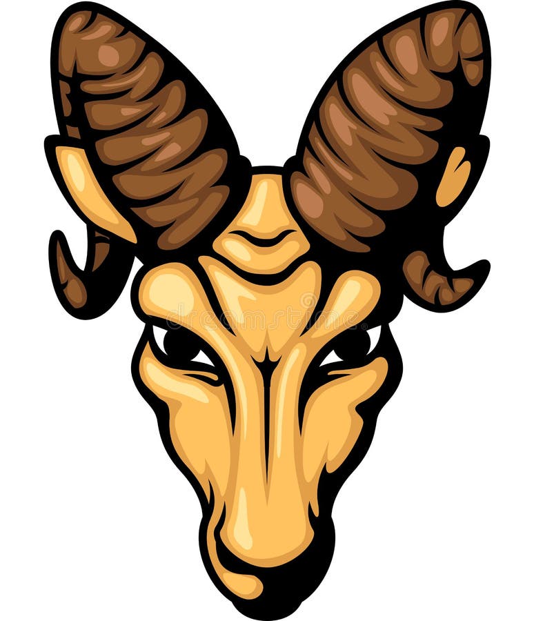 Angry cartoon ram stock vector. Illustration of horns - 16018544