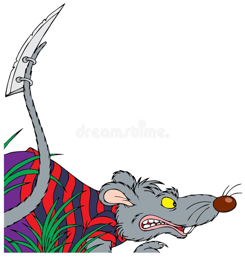 Angry rat stock vector. Illustration of running, thief - 33033124