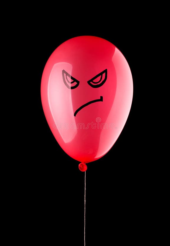 Angry red balloon stock image. Image of furious, birthday - 26200011
