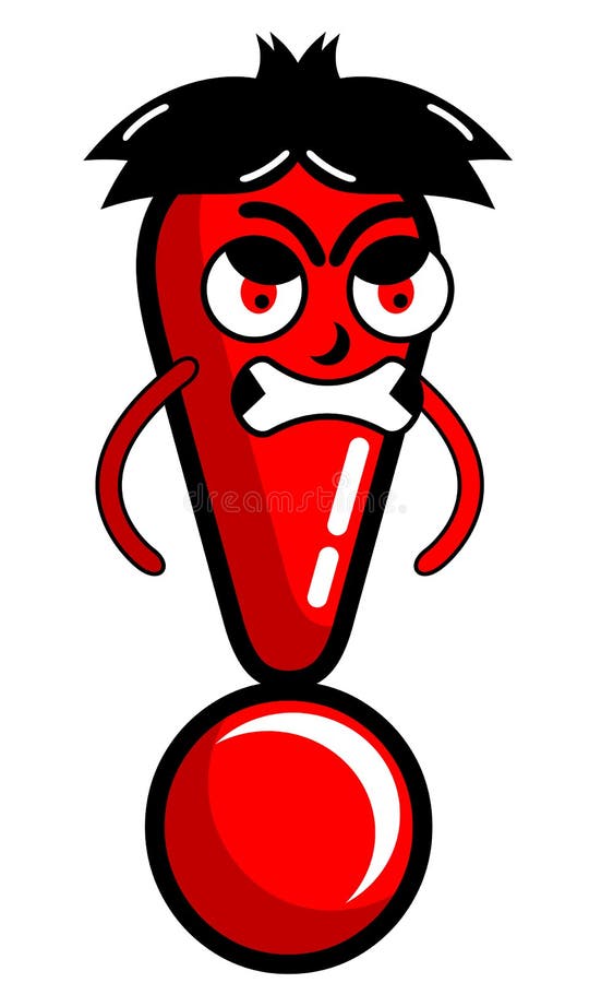 Angry red exclamation mark stock vector. Illustration of exclamation ...