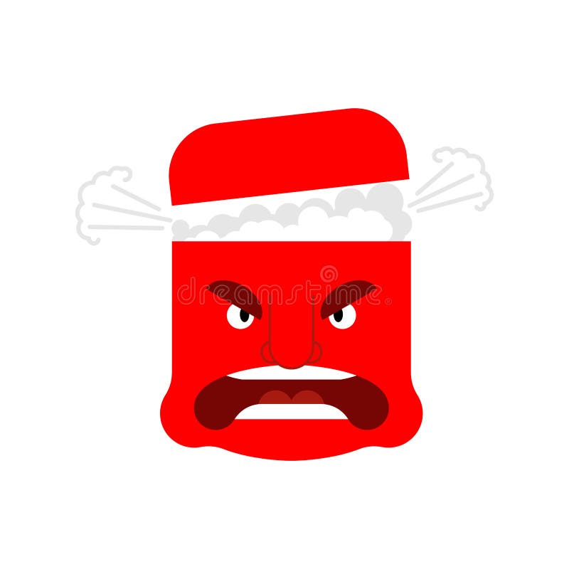 Angry Red Guy. Steam from the Head. Seething with Anger Stock Vector ...