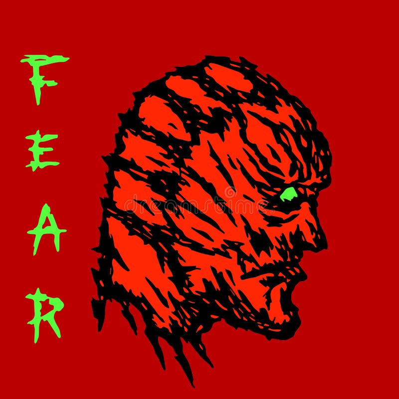 Angry Red Monster Head Profile. Vector Illustration Stock Vector ...