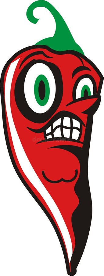 Angry red pepper stock illustration. Illustration of white - 140028842
