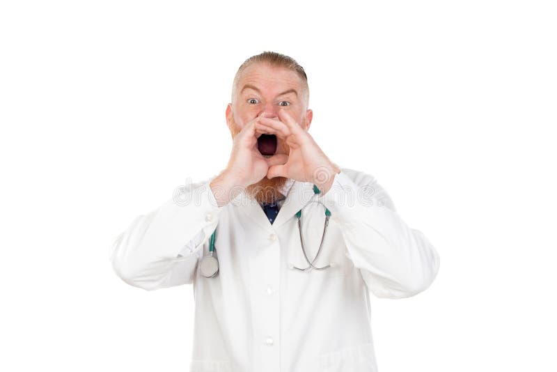 Doctor shouting stock image. Image of medicine, scream - 71281023