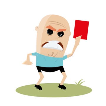 Angry Referee Showing Red Card Stock Illustrations – 22 Angry Referee ...