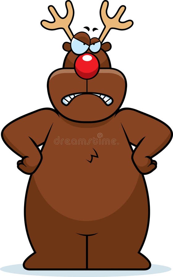 Angry Reindeer stock vector. Illustration of cartoon - 14060895