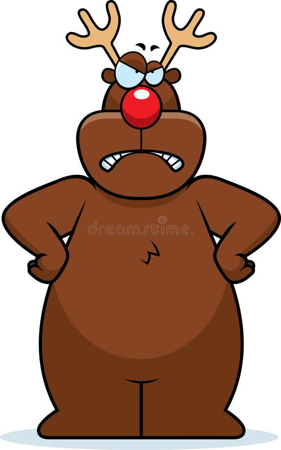 Angry Reindeer stock vector. Illustration of cartoon - 14060895