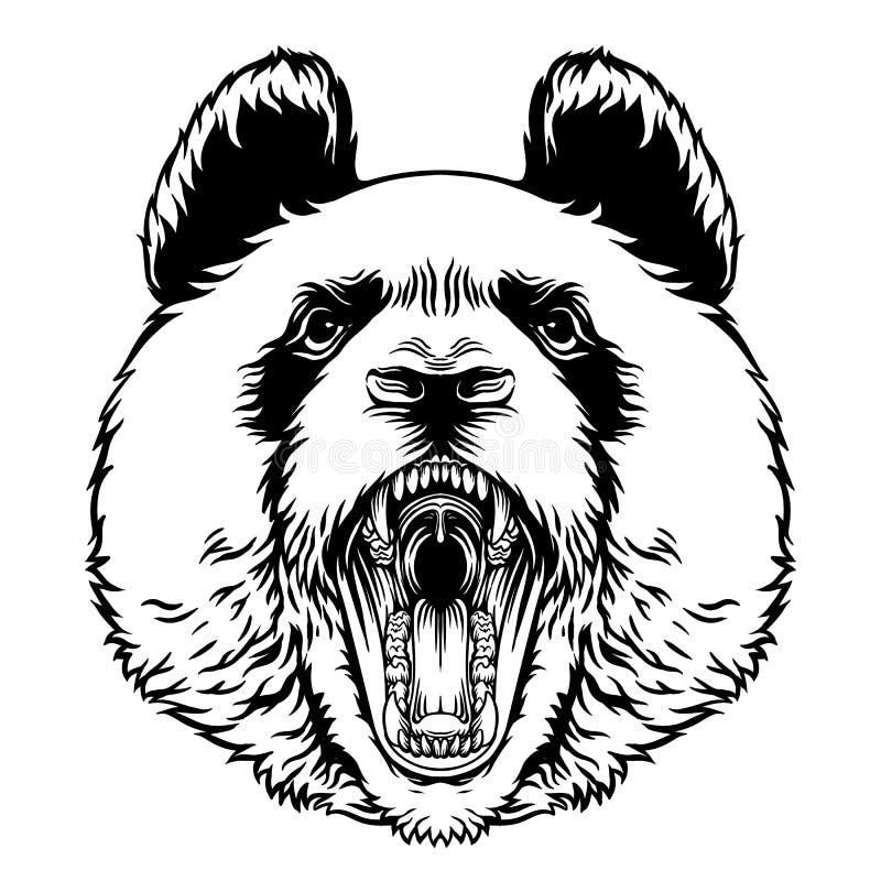 Angry panda stock vector. Illustration of jungle, angry - 39313096