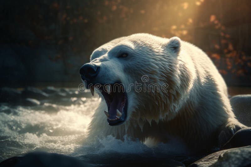 Snarling Polar Bear