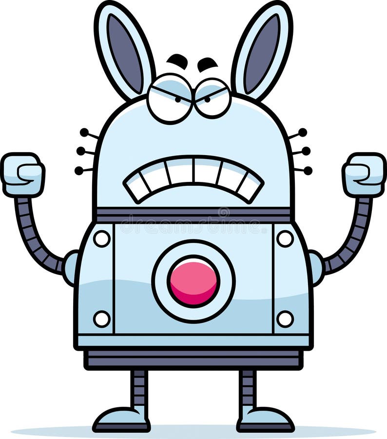 Angry Robot Rabbit stock vector. Illustration of bunny - 47170504
