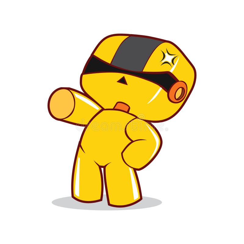 Angry Robot. Vector Illustration Decorative Design Stock Vector ...