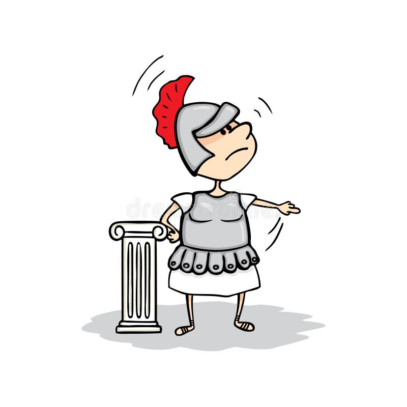 Angry Roman Commander. Vector Illustration. Stock Vector - Illustration ...