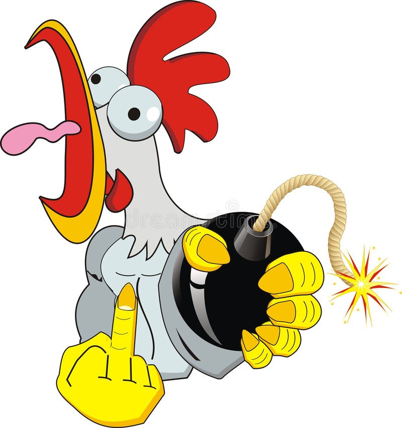 Mean Rooster Cartoon