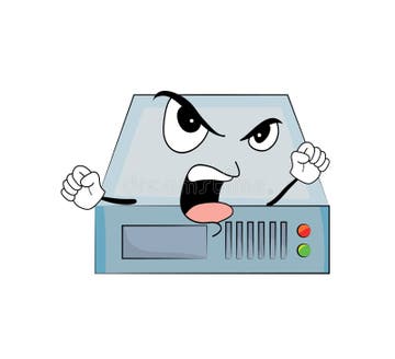 Angry Router cartoon stock illustration. Illustration of character ...