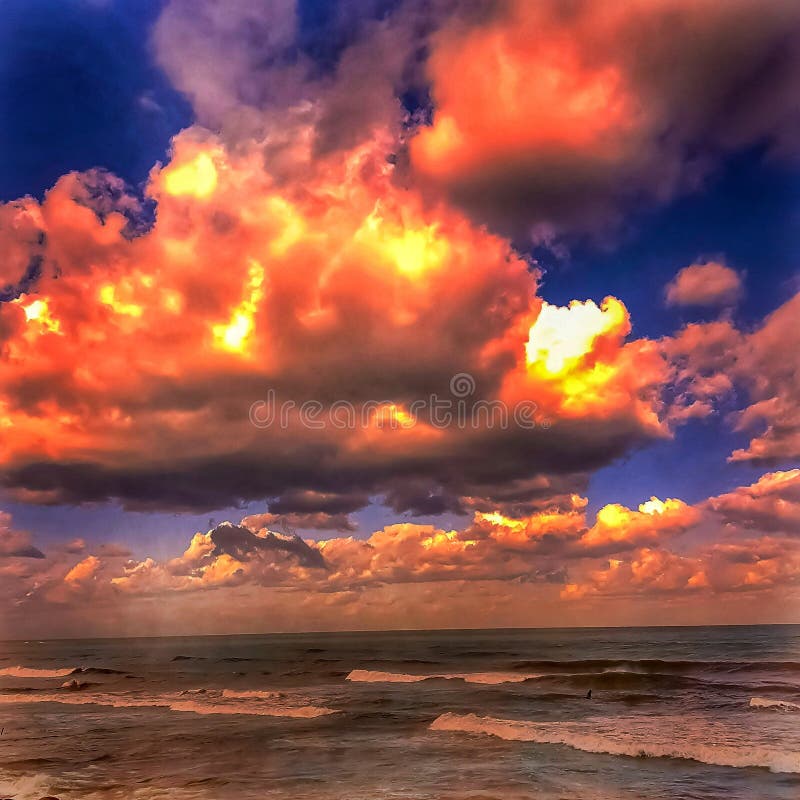 Angry and sad clouds stock image. Image of clouds, coast - 214477091