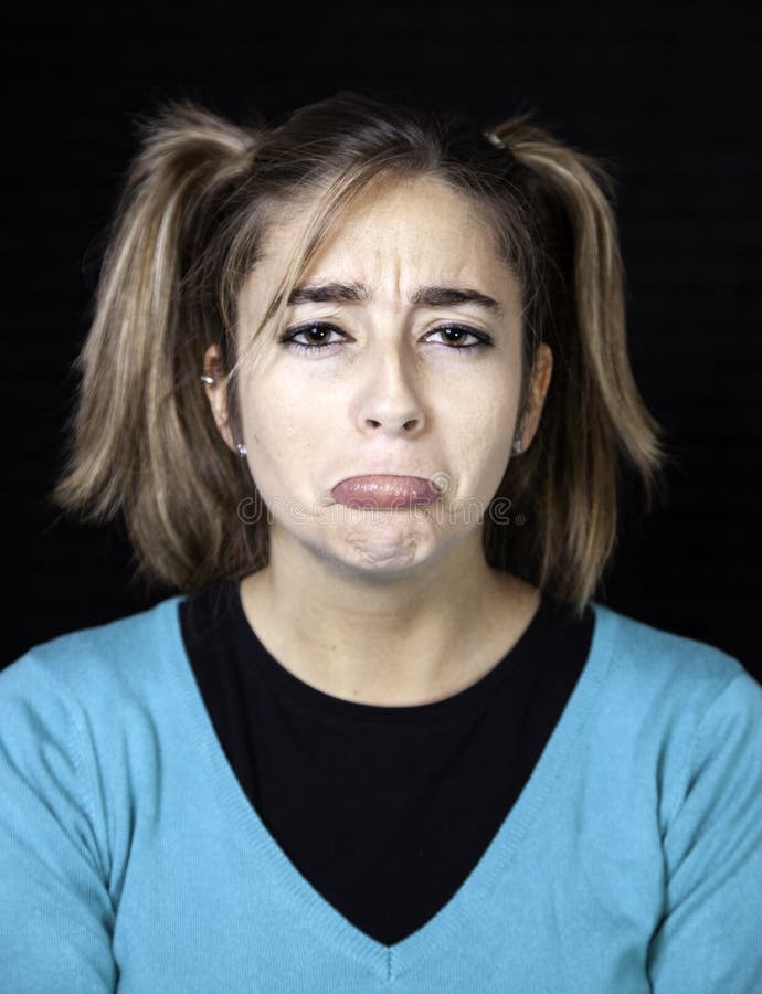 Angry and sad woman stock photo. Image of face, beautiful - 135791268