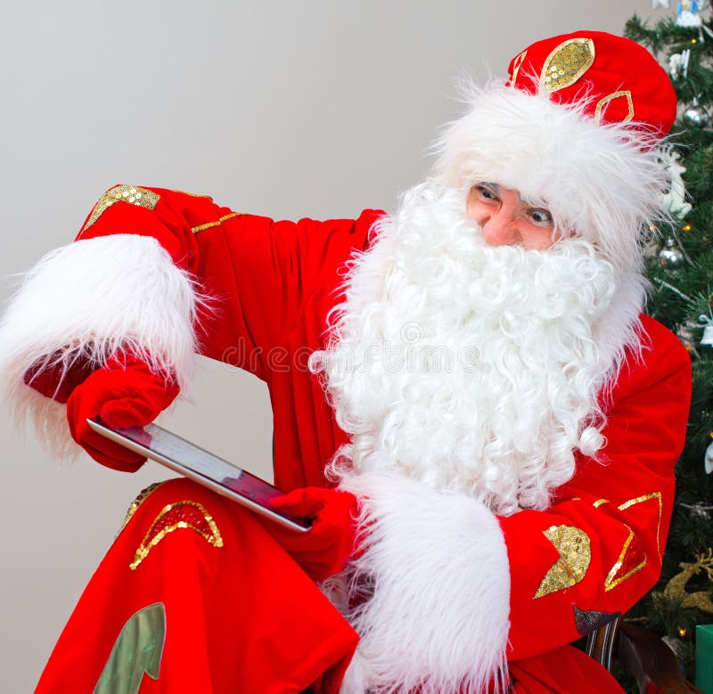 Angry Santa Claus. stock photo. Image of beard, poor - 47666132