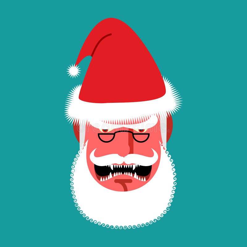 Santa Angry Emoji. Aggressive Santa Claus Stock Vector - Illustration ...