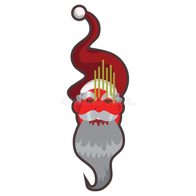 Angry Santa Claus Holding Weapons Stock Vector - Illustration of cigar ...