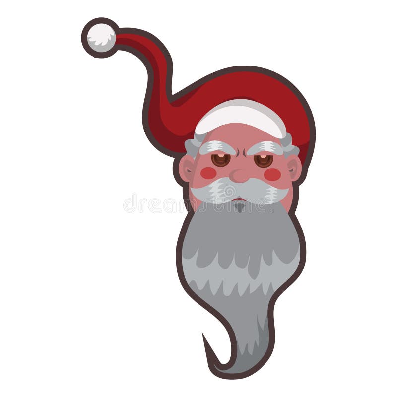 Angry Santa Claus. Vector Illustration Decorative Design Stock Vector ...
