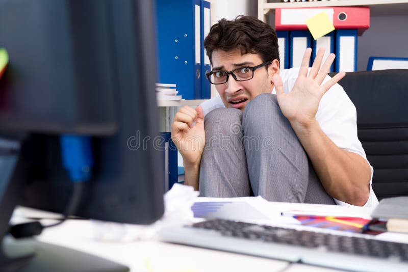 The Angry and Scary Businessman in the Office Stock Image - Image of ...