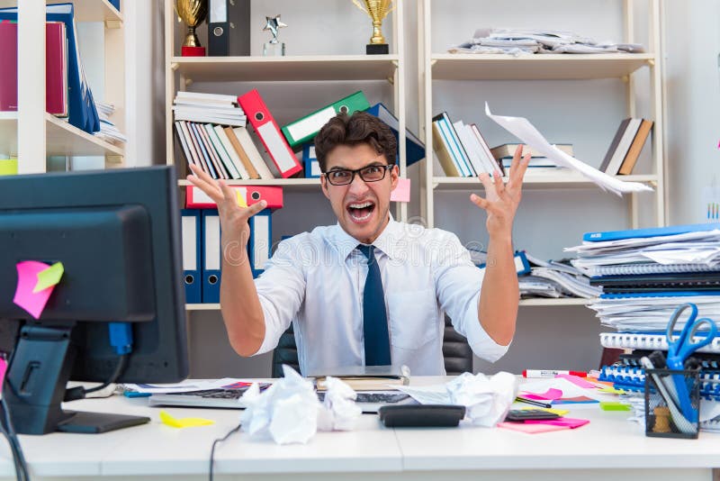 The Angry and Scary Businessman in the Office Stock Image - Image of ...