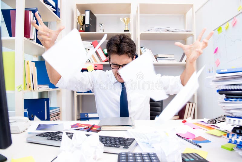 The Angry and Scary Businessman in the Office Stock Photo - Image of ...