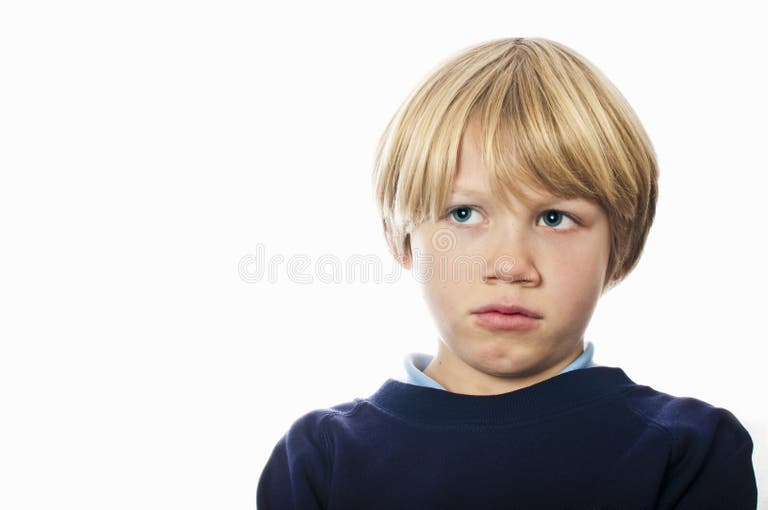 Angry school boy stock photo. Image of pupil, confused - 35549250