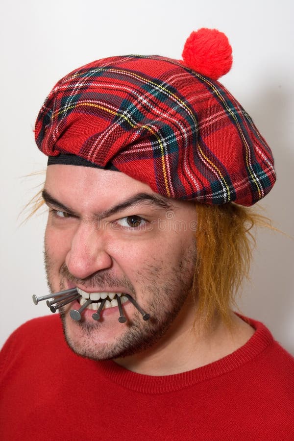 Angry Scottish Man stock photo. Image of stubble, anger - 8341516