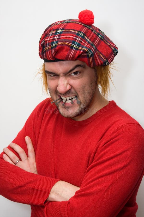 Angry Scottish Man Royalty Free Stock Image - Image: 8341516