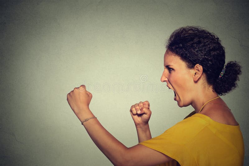 Angry screaming woman stock photo. Image of face, crazy - 65050898