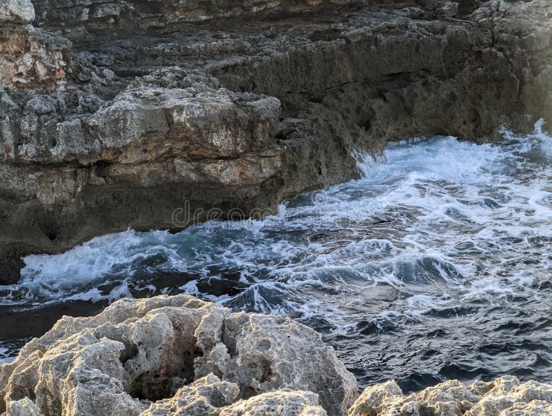 Angry Sea and big Rocks stock photo. Image of close, landscapes - 71918330