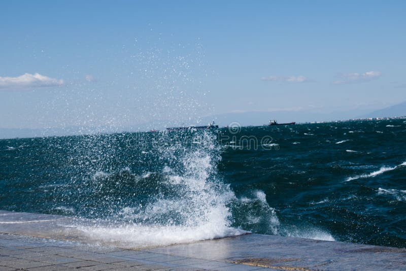 The Angry Waves stock photo. Image of along, attraction - 53656522