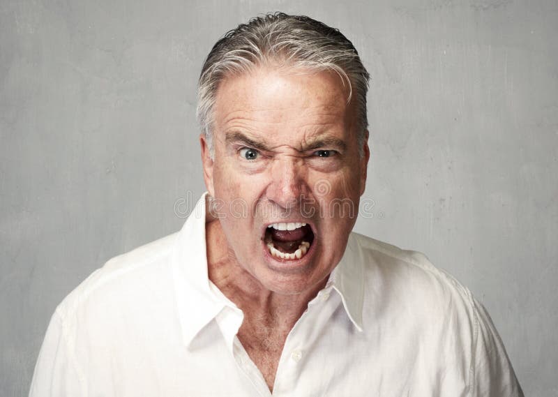 Angry Frowning Senior Man stock image. Image of human - 16222837