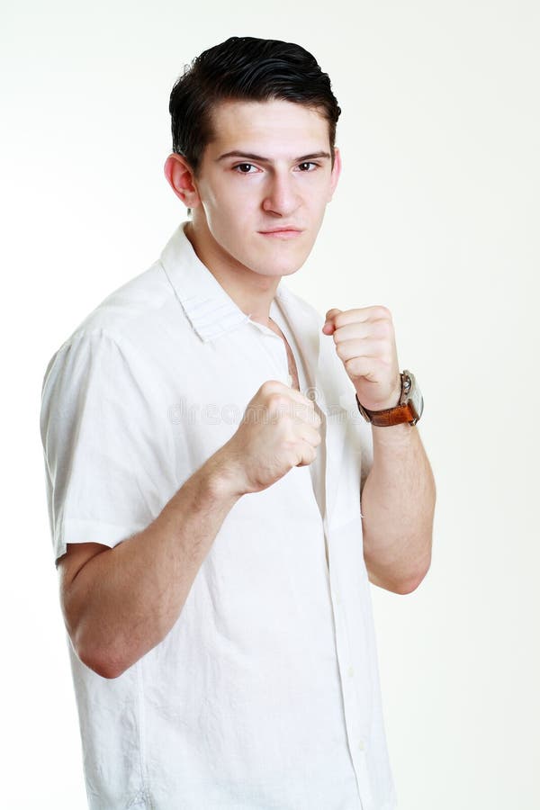 Angry serious young man stock image. Image of expression - 32647741