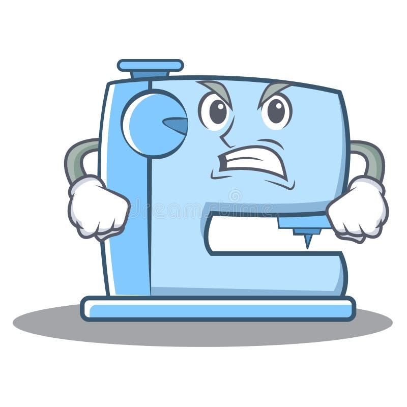 Angry Fax Machine Above the Cartoon Table Stock Vector - Illustration ...