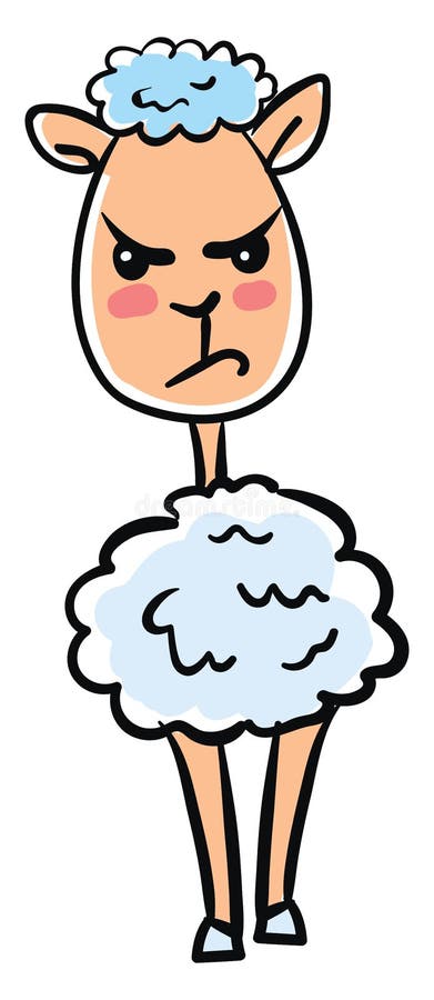 Angry Sheep , Vector or Color Illustration Stock Vector - Illustration ...