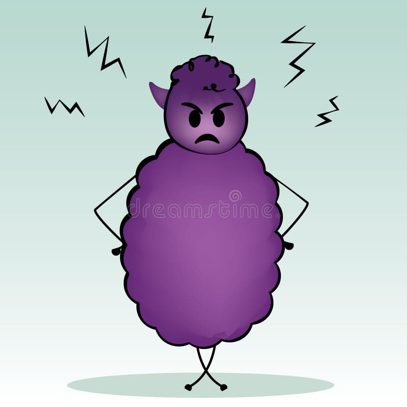 Angry Sheep Face Sticker on Isolated Tansparent Background, Png, Logo ...
