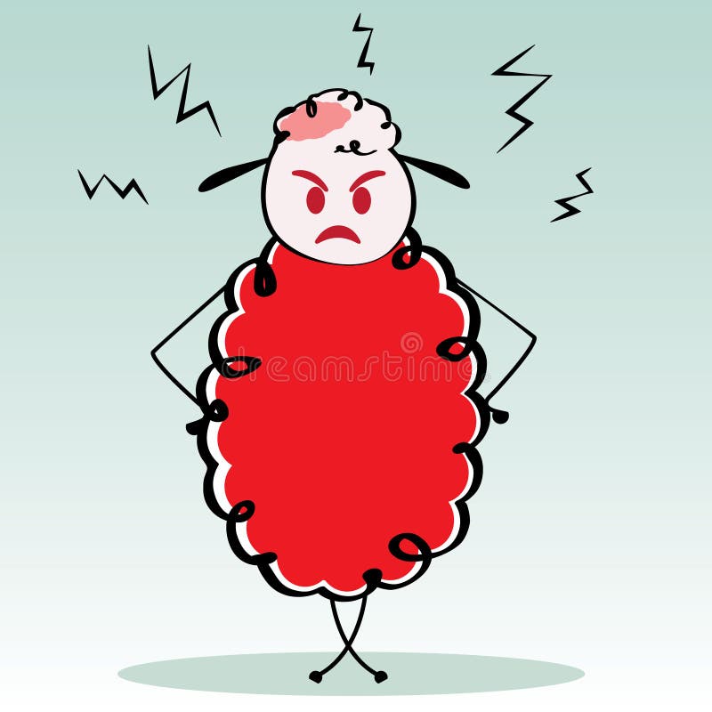 Angry Sheep Face Sticker on Isolated Tansparent Background, Png, Logo ...