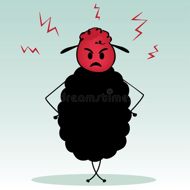 Angry Sheep Face Sticker on Isolated Tansparent Background, Png, Logo ...