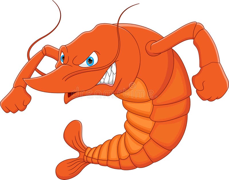 Strong Cartoon Shrimp Stock Illustrations – 44 Strong Cartoon Shrimp ...
