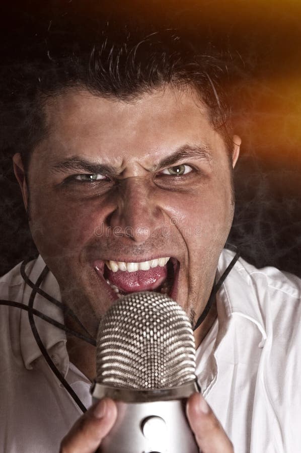Angry singer stock image. Image of club, confident, expertise - 30985461