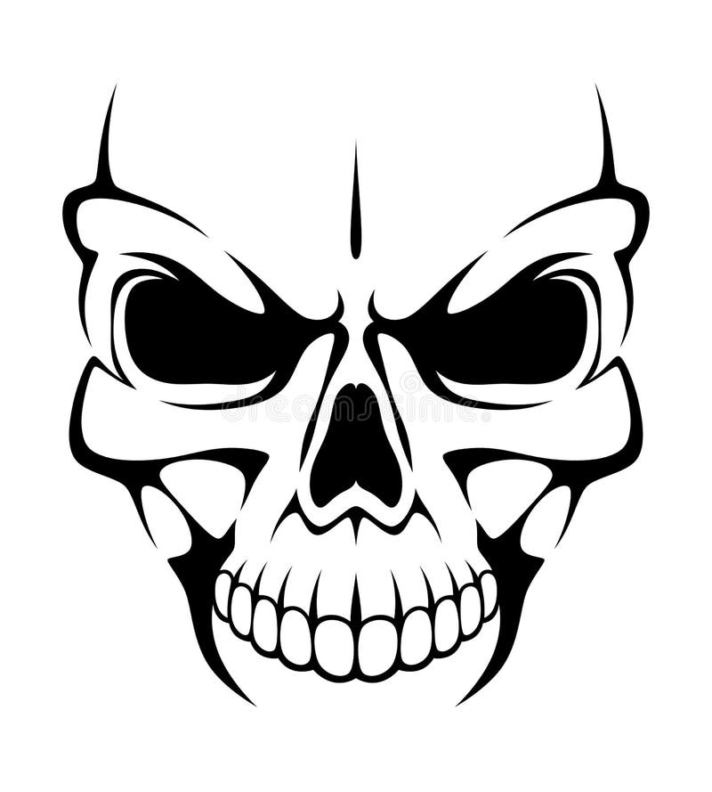 Angry Skull stock vector. Illustration of cannibal, angry - 7810363