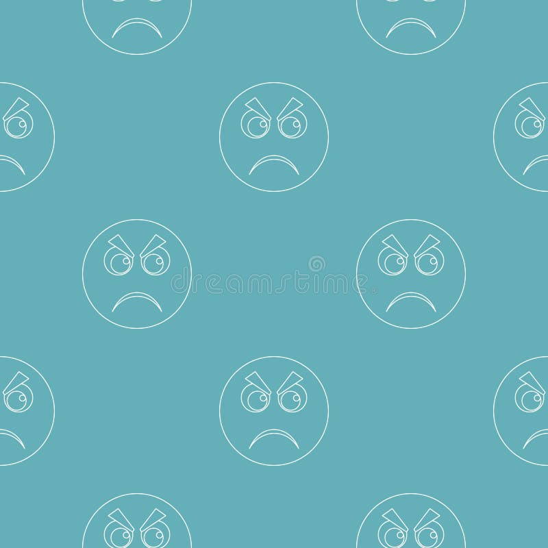 Angry Smile Pattern Vector Seamless Stock Vector - Illustration of ...