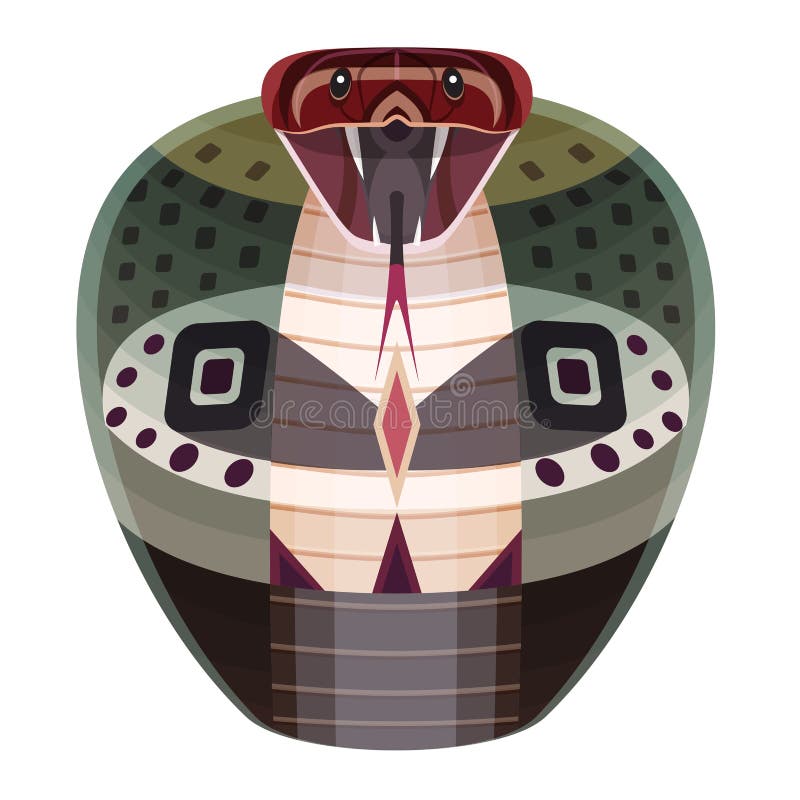 Angry Snake Head Logo. Vector Decorative Emblem. Stock Vector ...